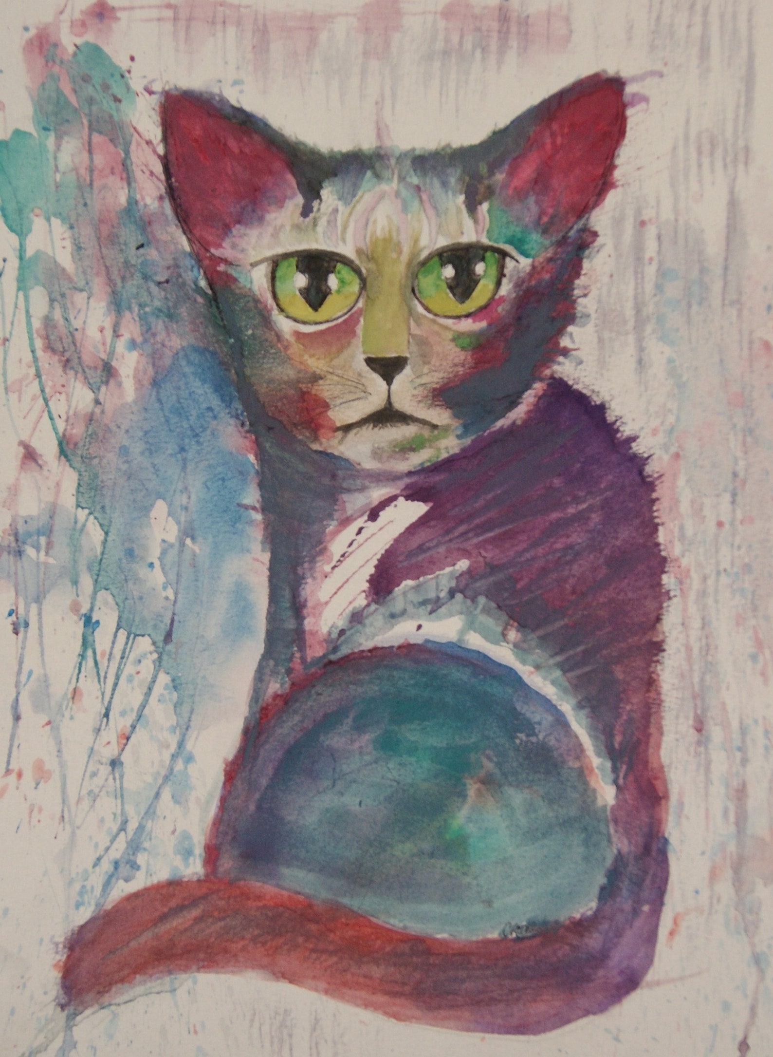 MARTIN. Cat Pack Rescue Series. Original Watercolor. Free World Ship - Etsy