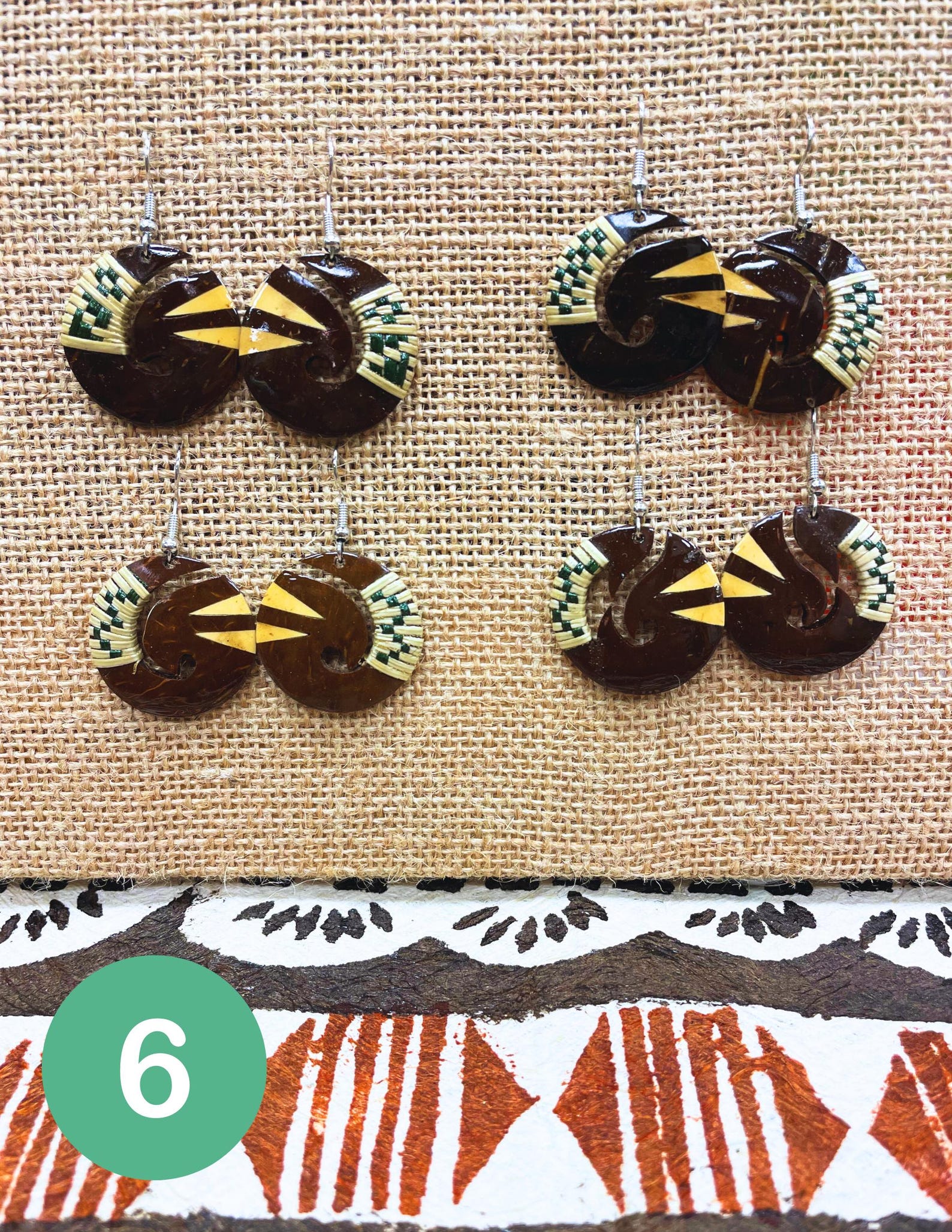 Samoan Coconut Shell Earrings (small) by Lauhala Trading - Etsy