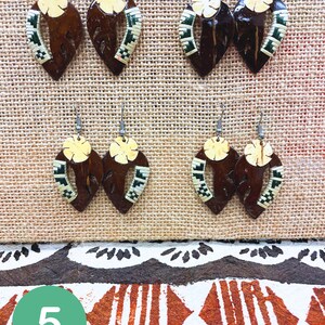 Samoan Coconut Shell Earrings (small) by Lauhala Trading - Etsy