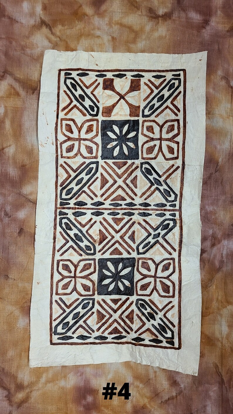 Samoan Tapa Siapo 'Elei 1x2 ft. by Lauhala Trading | Etsy