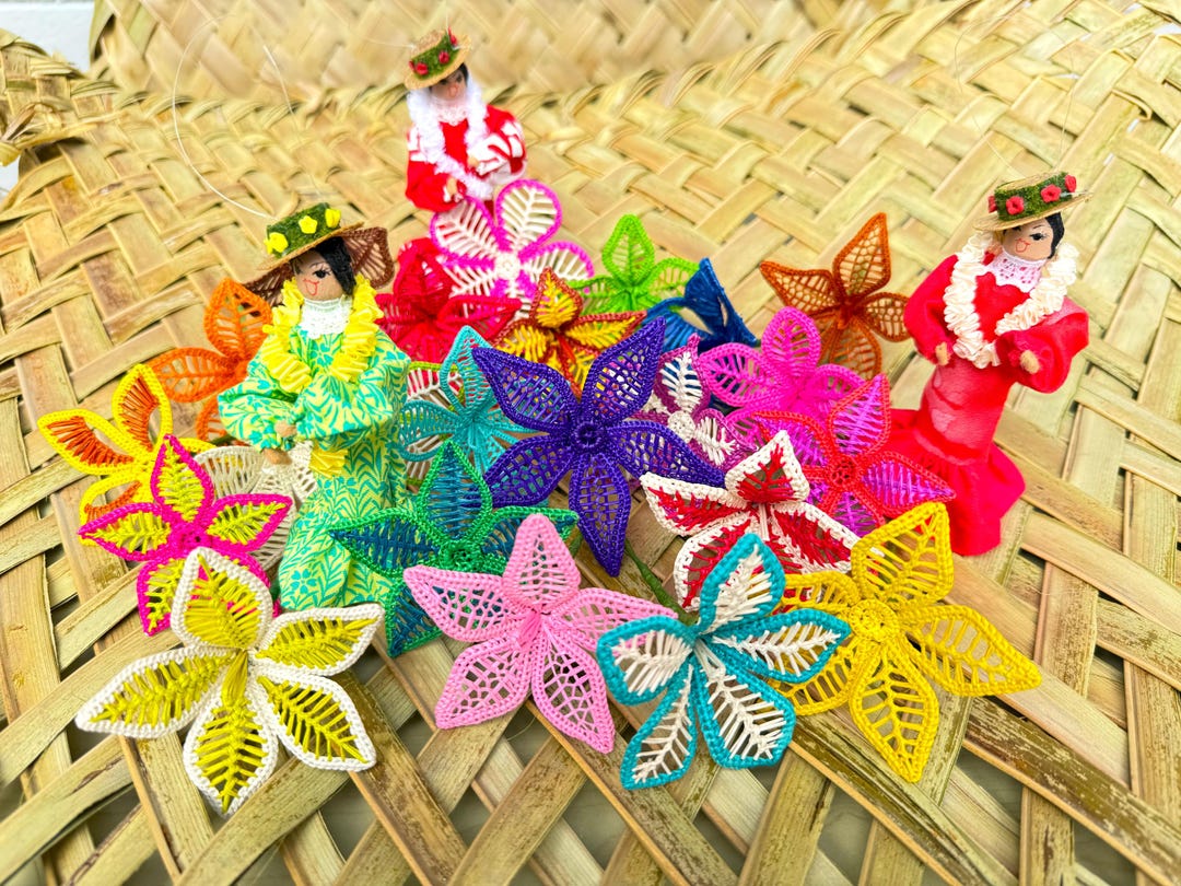 Marshall Island Woven Flower Hairpic by Lauhala Trading - Etsy