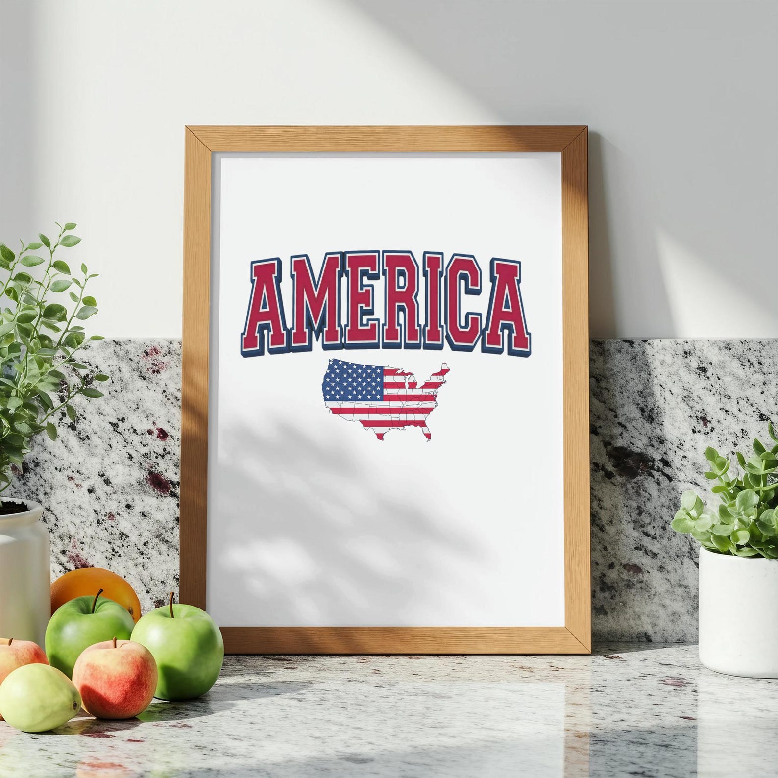 America PNG USA Map Digital File - Patriotic 4th of July Design ...