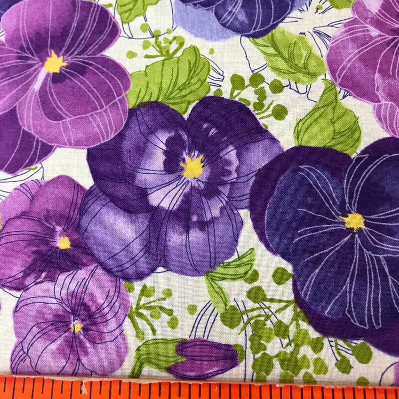 Pansies Fabric - Etsy