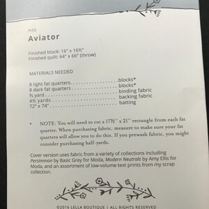 Aviator Quilt Pattern - Etsy