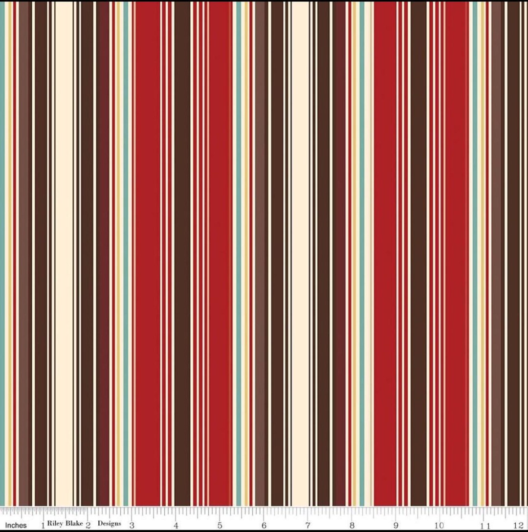 Cowboys Stripes Barn Red - Etsy