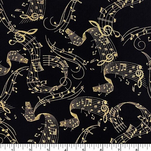 Rainbow Musical Notes Black | Etsy