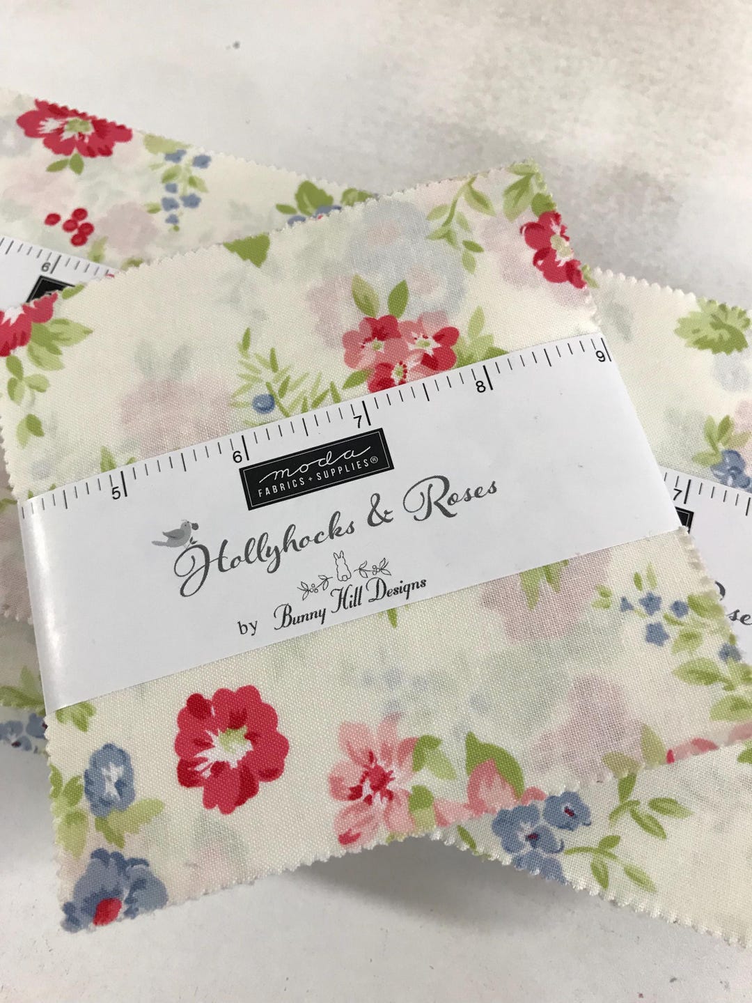 Hollyhocks & Roses Charm Pack - Etsy