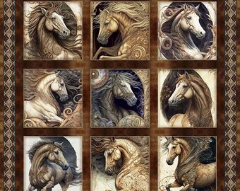 STALLION SONG horse Picture Patches Panel - Etsy