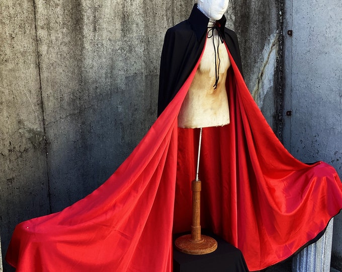 The "christopher Lee" 1966 Dracula Cape/dracula Costrume/black Satin ...