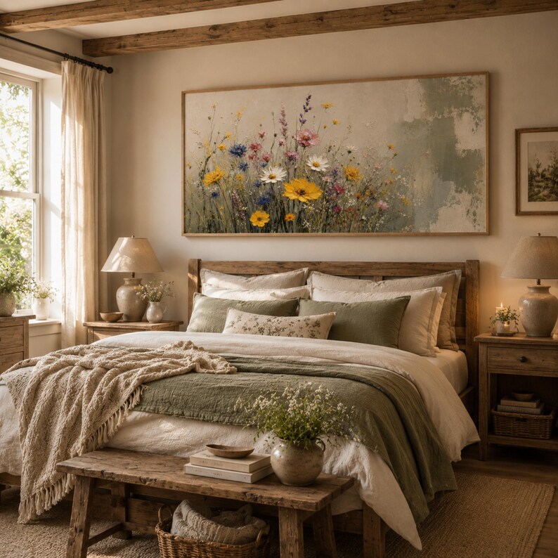 Meadow in Bloom Wildflower Art Print: Cottage Decor (digital Download ...