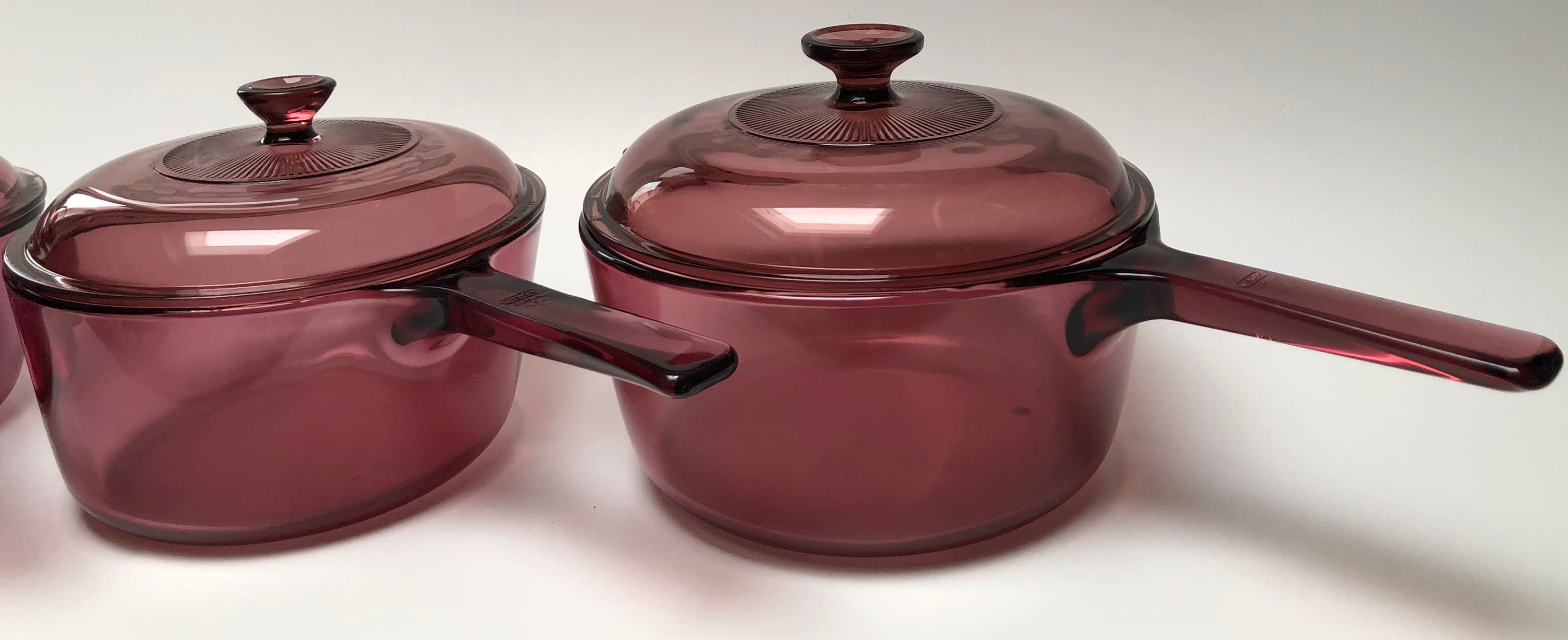 Vintage Cranberry Glass Pyrex Vision Corning Ware Set - Etsy UK