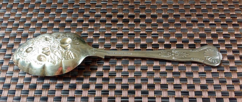 Vintage Raised Motif Serving Spoon EPNS A1 Sheffield England - Etsy ...