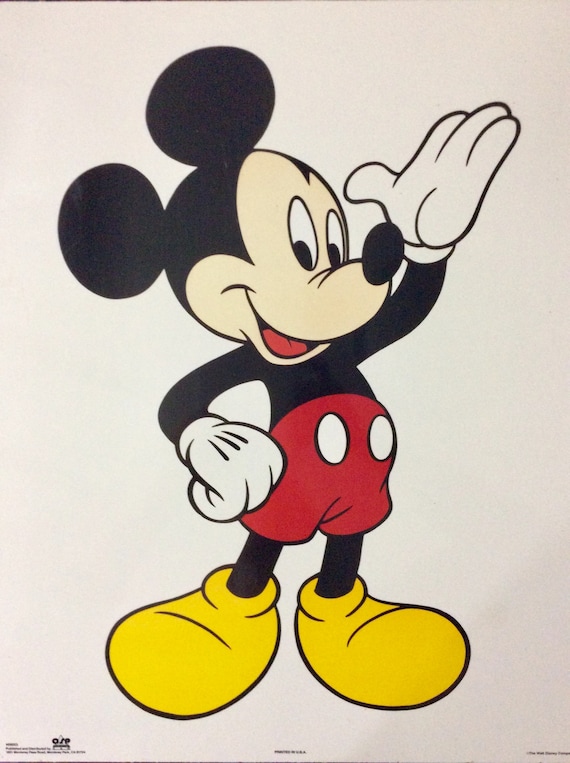Vintage Mickey Mouse Picture on Wood walt Disney Etsy