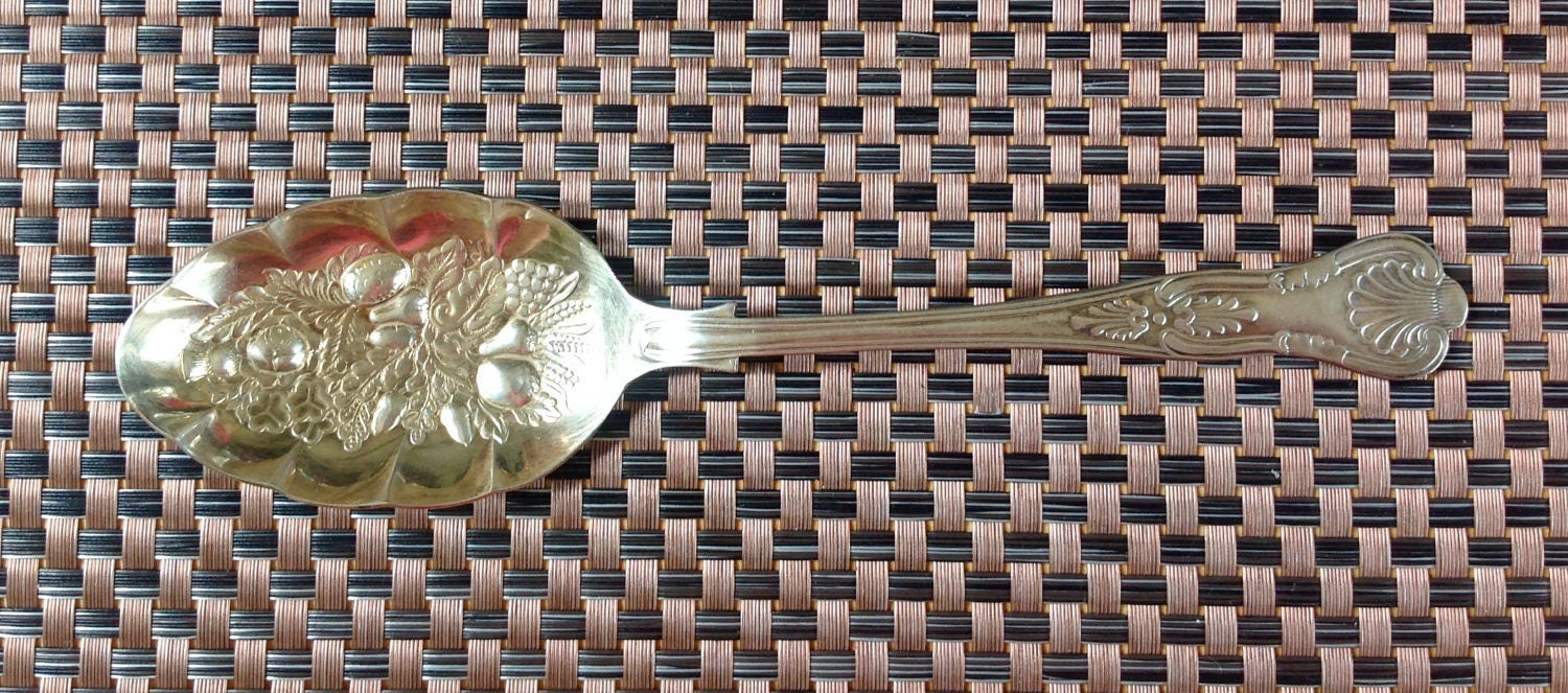 Vintage Raised Motif Serving Spoon EPNS A1 Sheffield England - Etsy ...