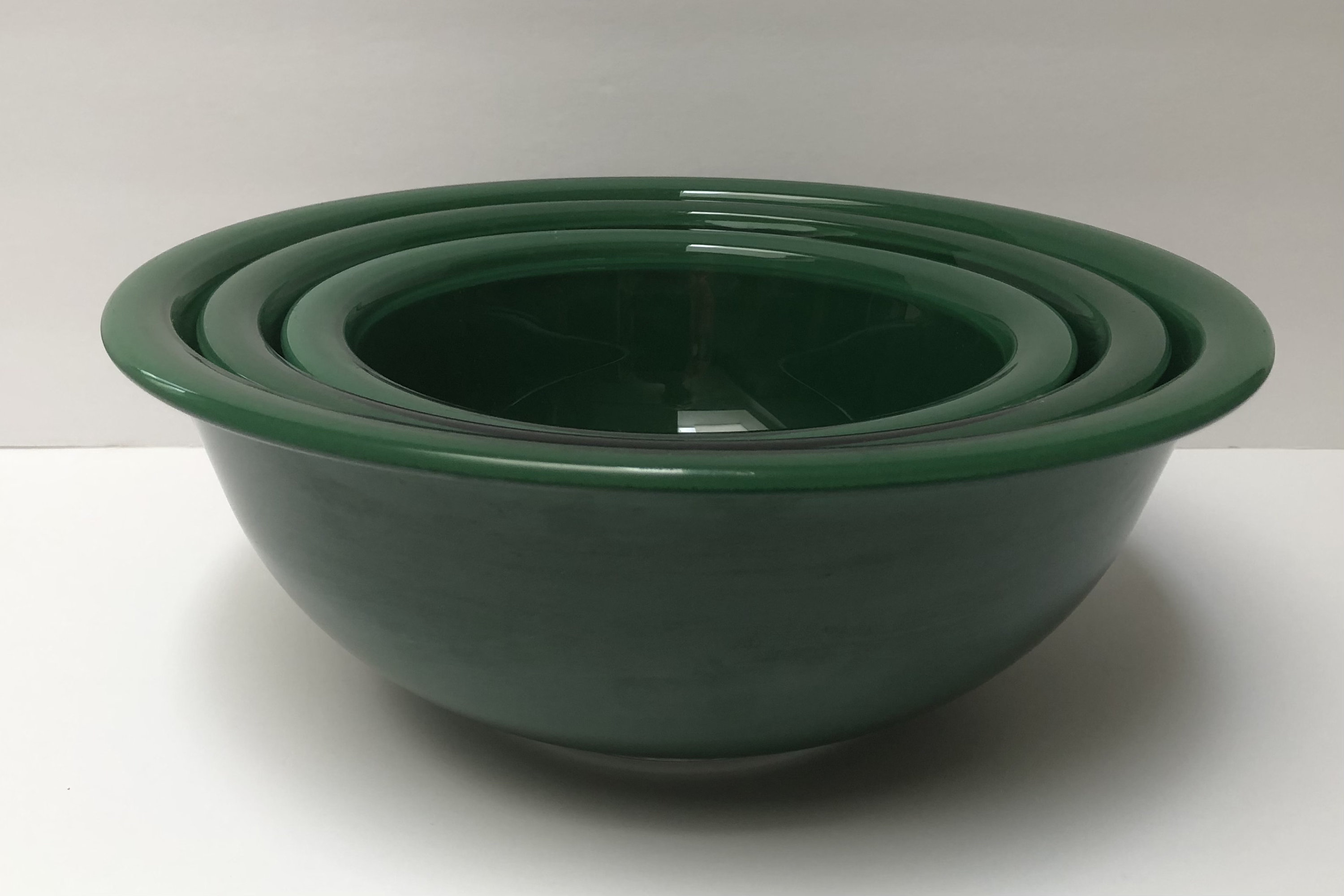 Vintage Green Pyrex Glass Nesting Bowls - Etsy