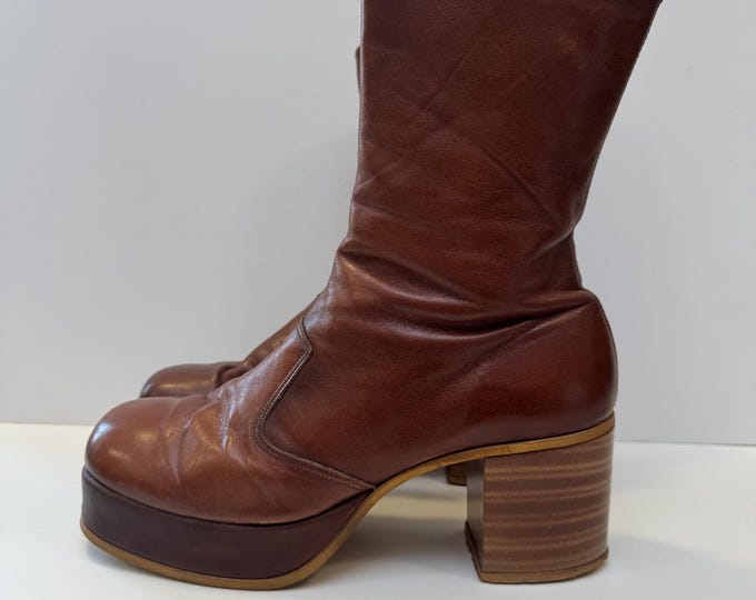 Vintage Disco Boots,gogo Boots,platform Boots - Etsy