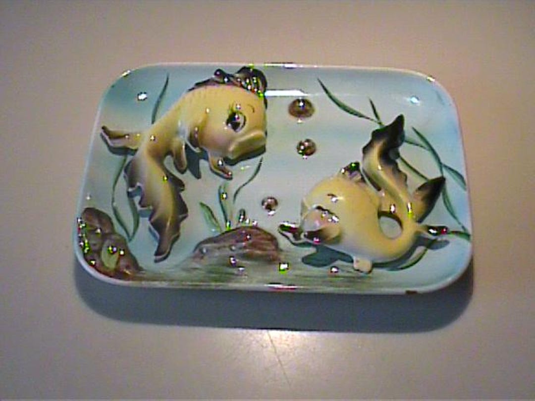 Vintage 1950's Napco Japan 3-D Yellow Fish Plaque - Etsy