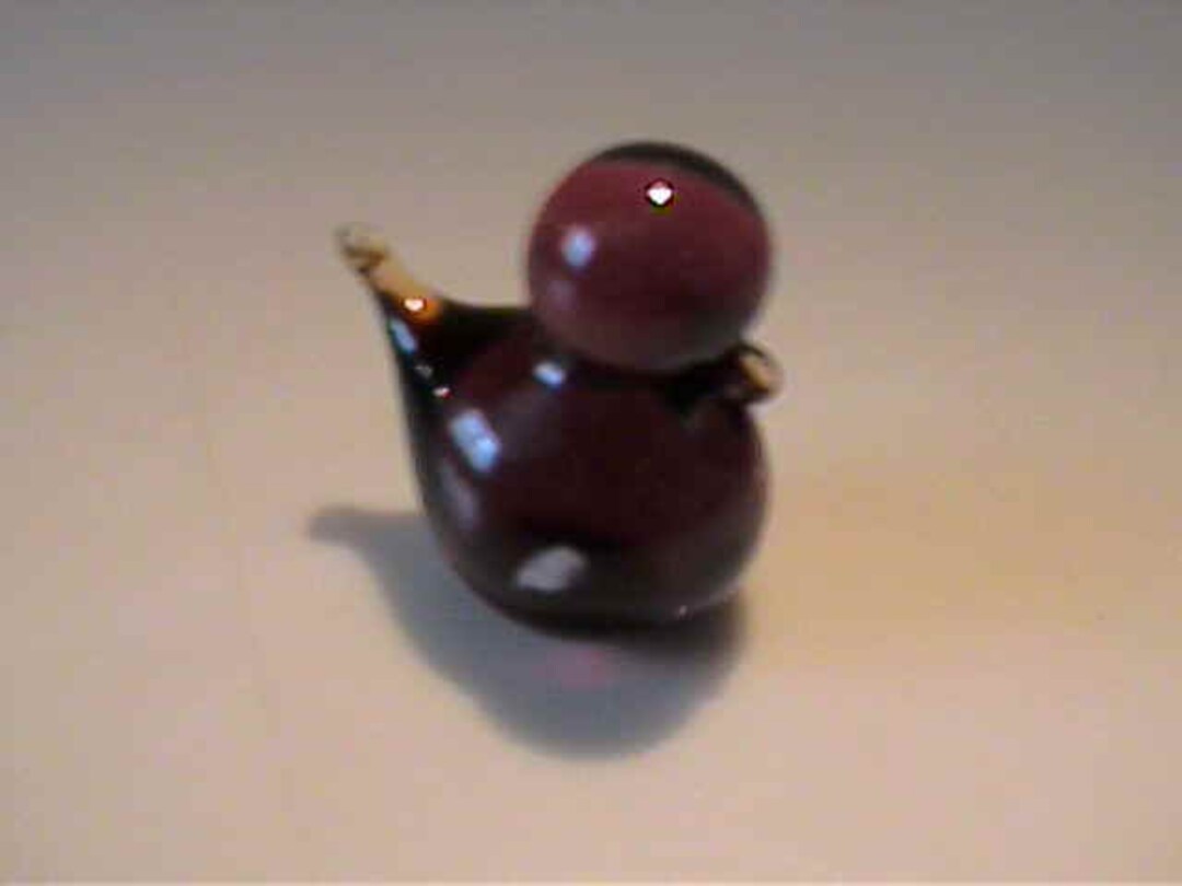Vintage Miniature Red Glass Bird Figurine - Etsy