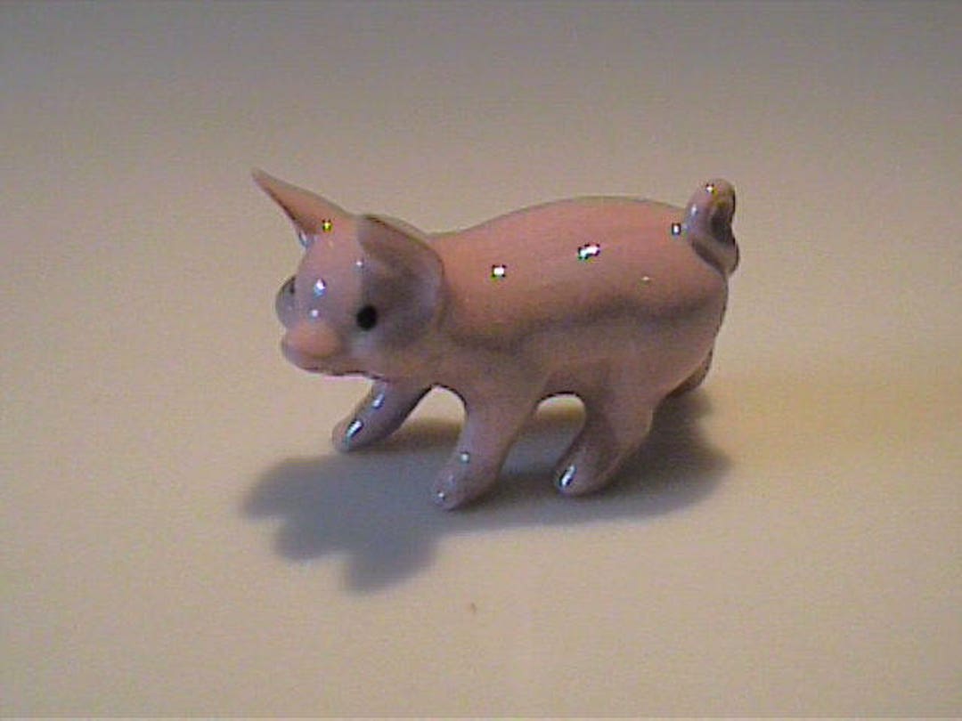 Vintage 1960's Miniature Hagen Renaker Running Pink Pig - Etsy