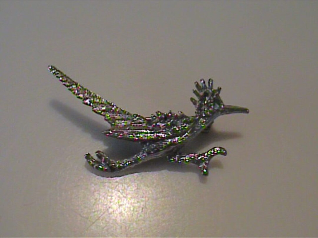 Vintage 1960's Silvertone Roadrunner Good Luck Pin - Etsy