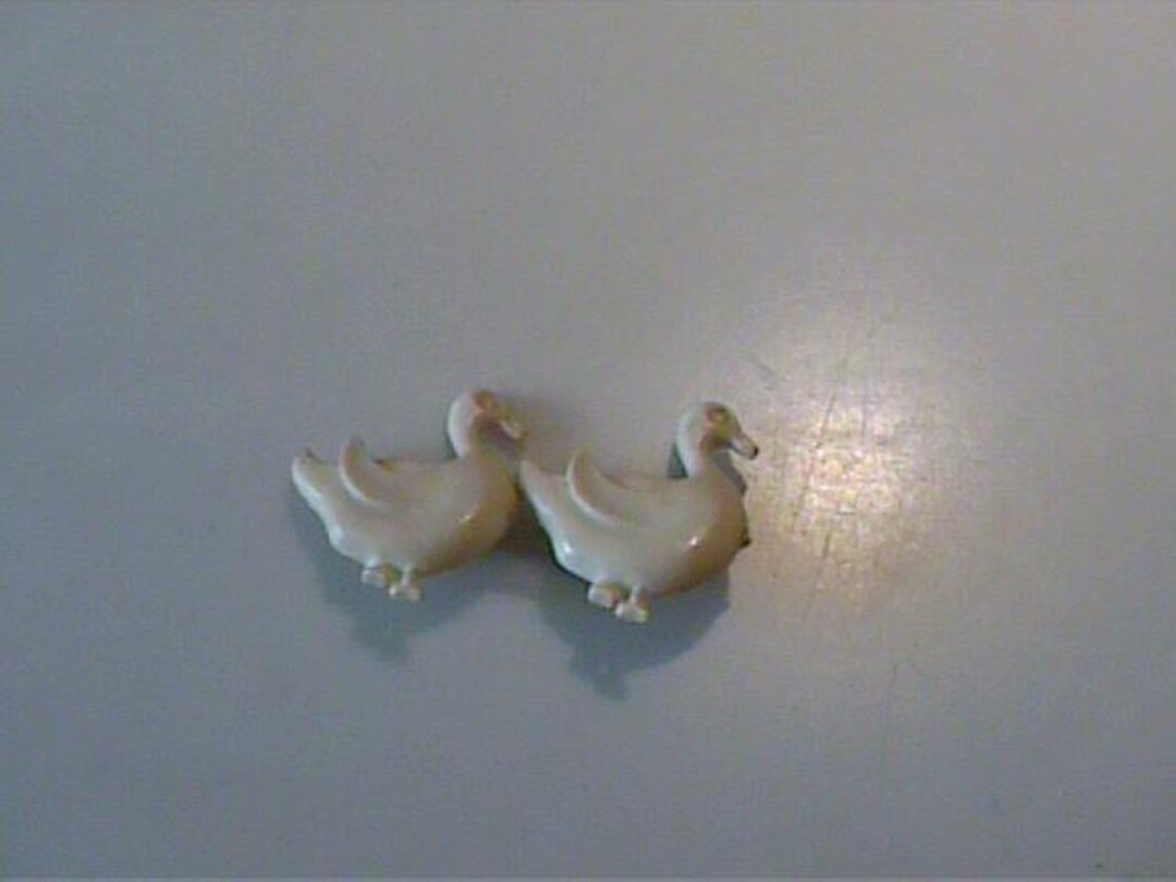 Vintage 1950's Celluloid Plastic White Ducks Pin - Etsy