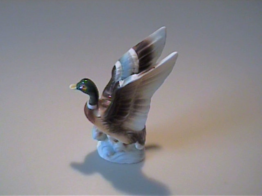 Vintage 1960's Miniature Bone China Drake Duck With Wings Out Japan - Etsy