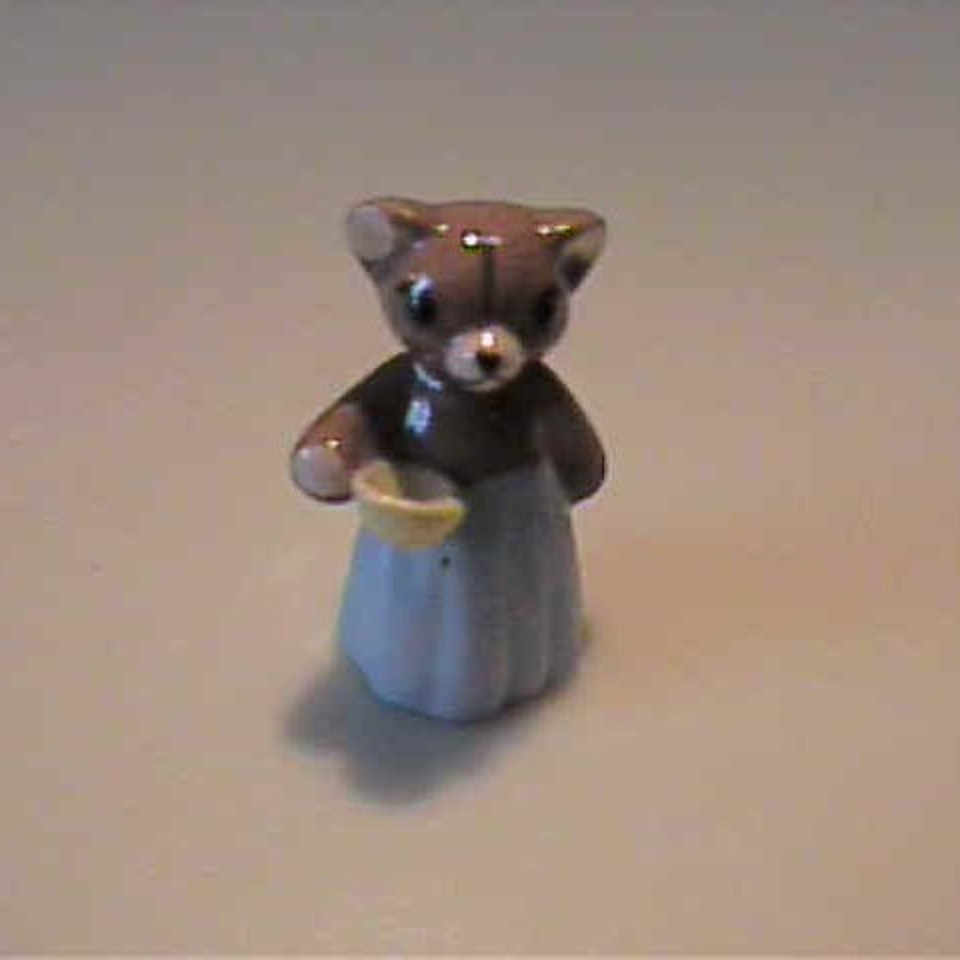 Vintage 1950's Miniature Hagen Renaker Mama Teddy Bear With Porridge - Etsy
