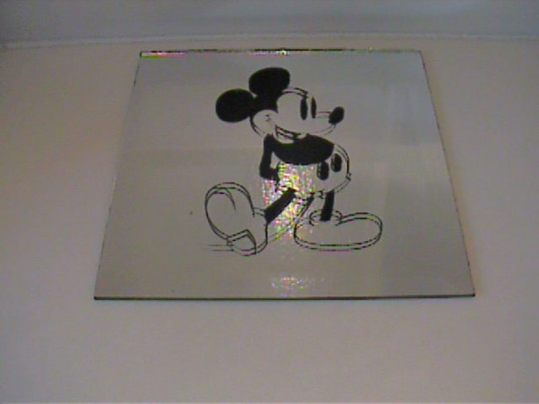 Vintage 1970's Mickey Mouse Square Bevel Edge Mirror - Etsy