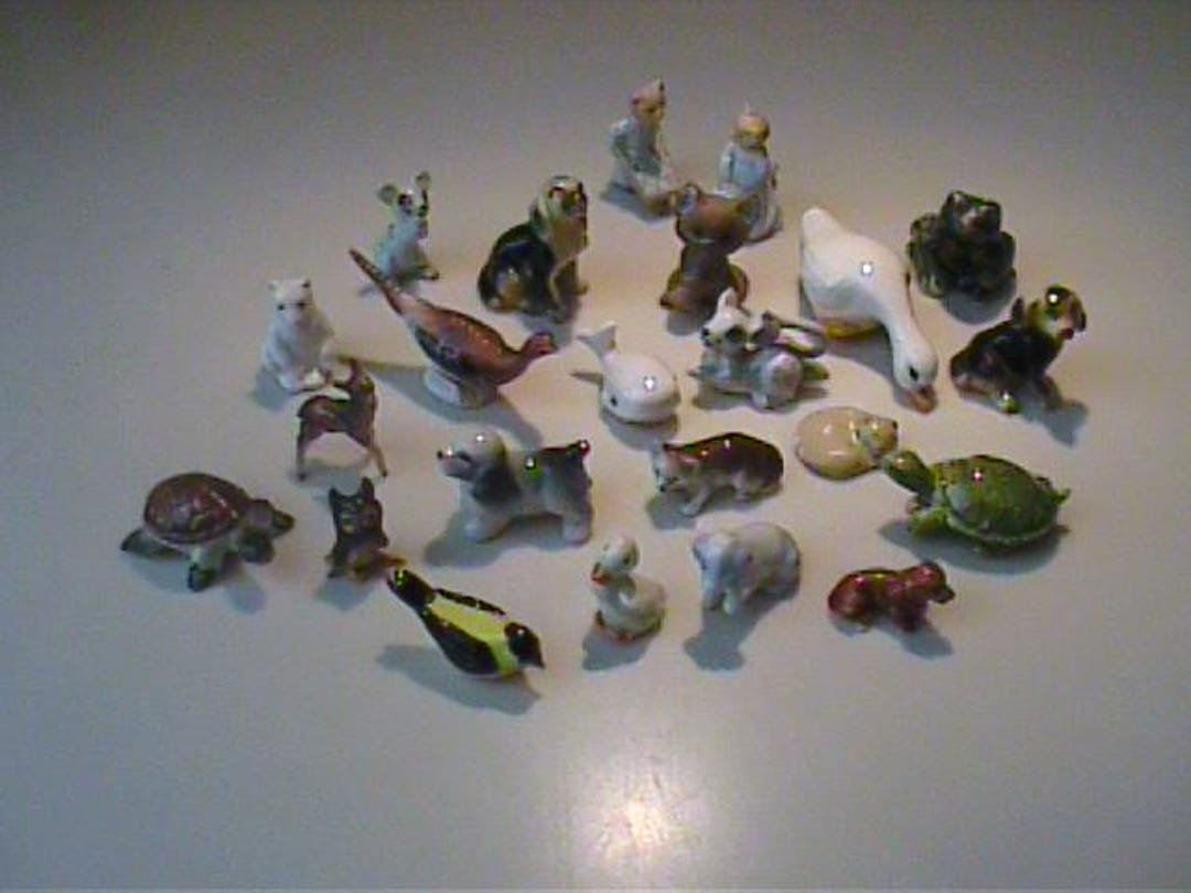 Lot of Vintage 1960's Miniature Bone China, Ceramic and Pottery Animals ...