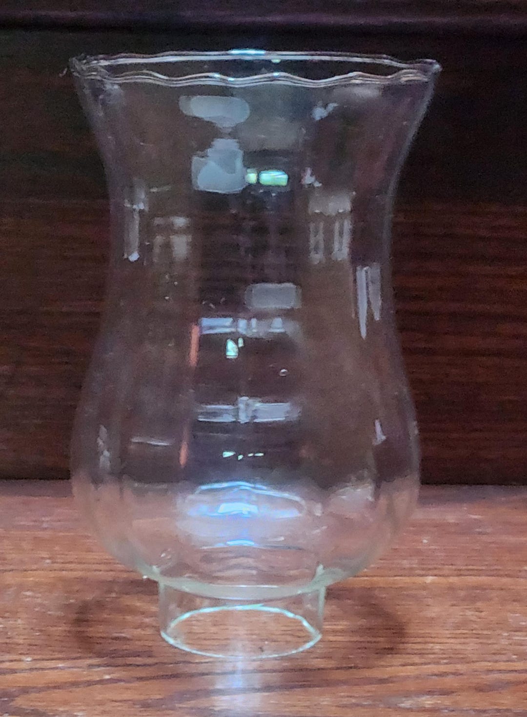 Vintage, Clear, Fluted Glass 7.25 Tall Hurricane Chimney, for Candle ...