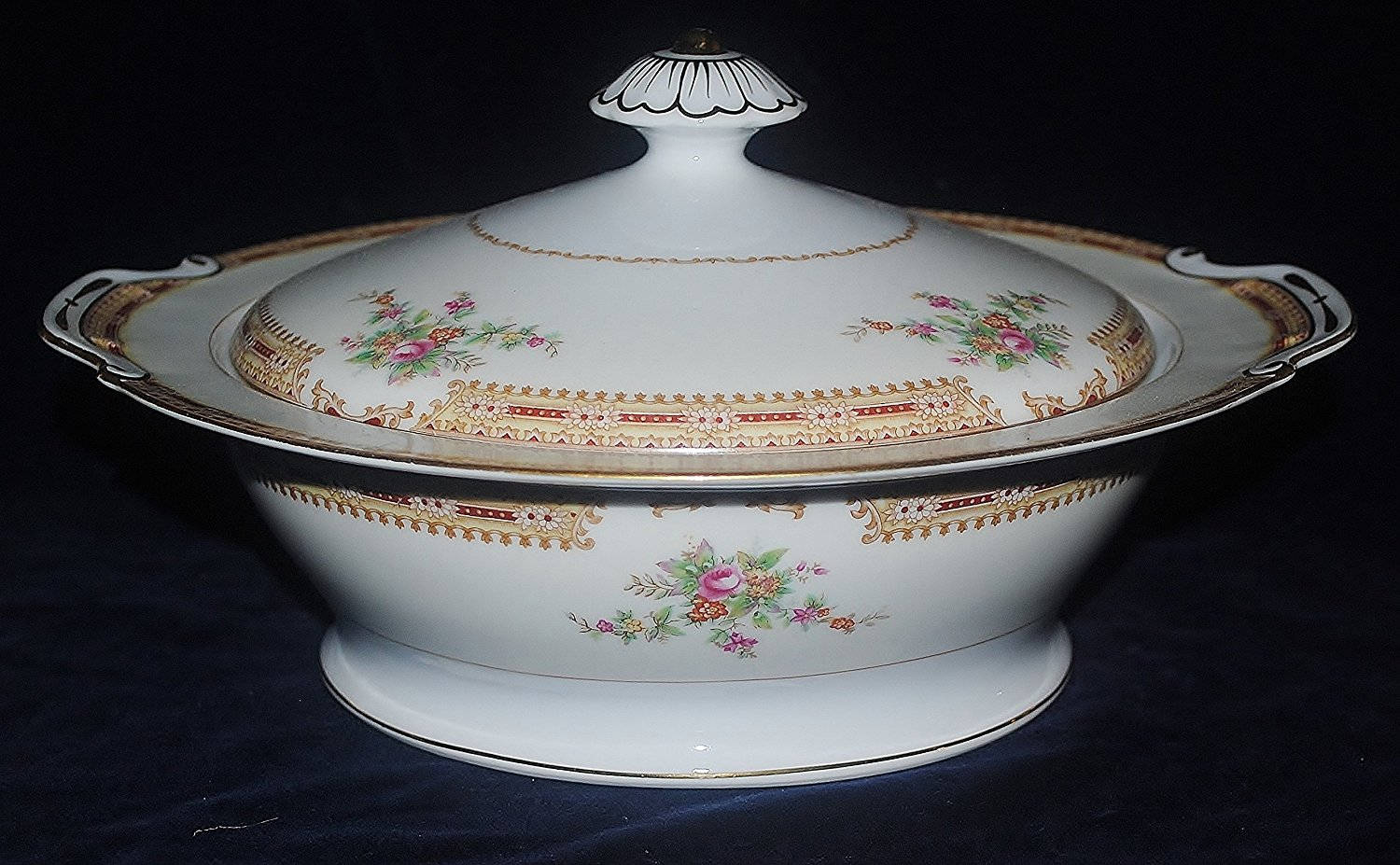 Antique, Occupied Japan, Hira China HIR23 Gold Trimmed, 10" Round ...
