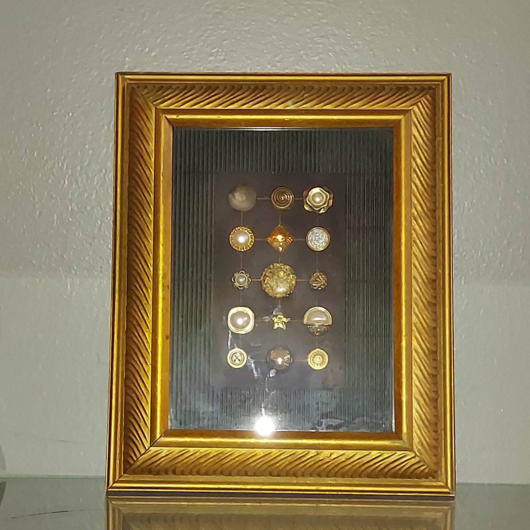 Vintage Button Art Professionally Framed 9.5 X 11.75 - Etsy