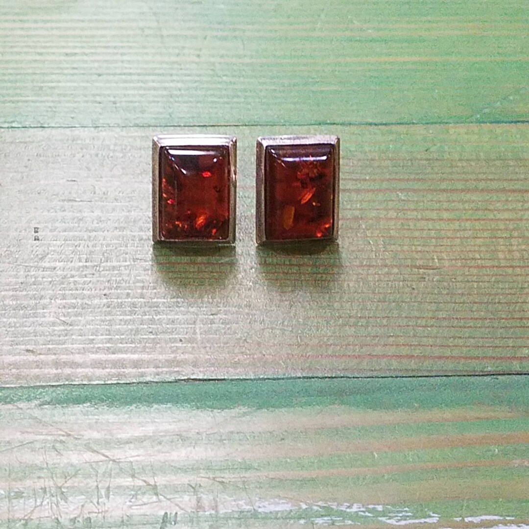 Sterling Silver and Cherry Baltic Amber Cufflinks - Etsy
