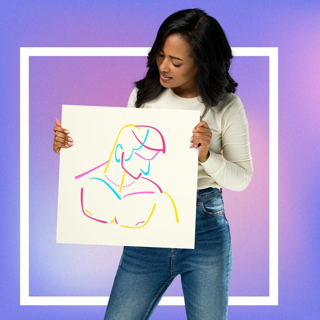 Eric | Queer Wall Art, Abstract Line Drawing, Gay Figure Art Print - Etsy