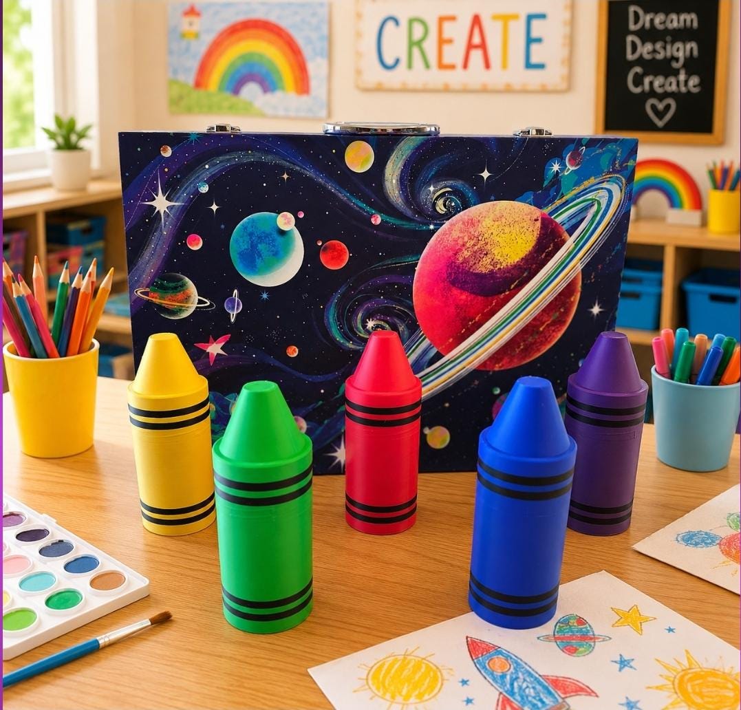 Jumbo Crayon Holder | 3D Printed Colorful Classroom Organizer, Kids ...