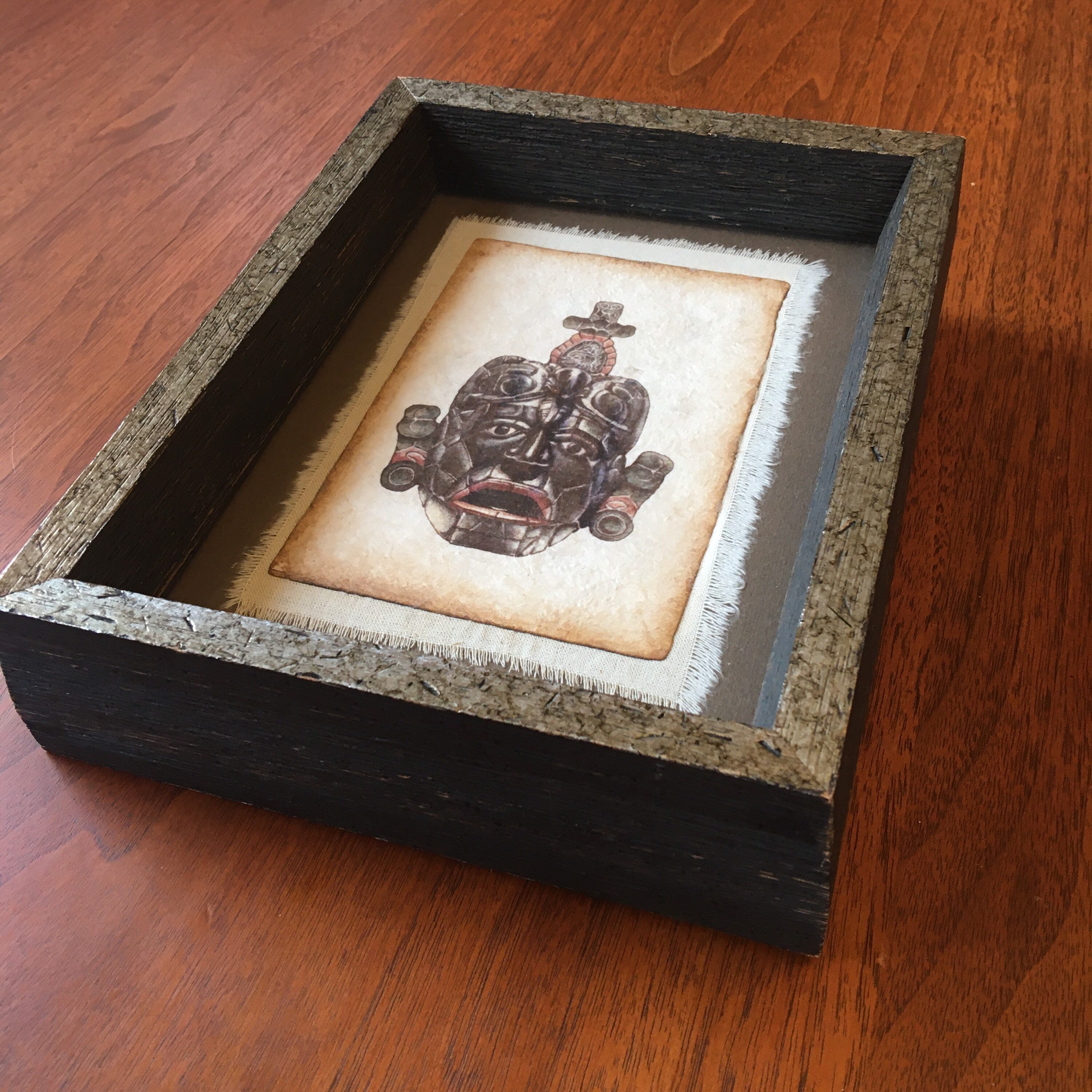 Framed Print of Mayan Funeral Mask From Tikal - Etsy