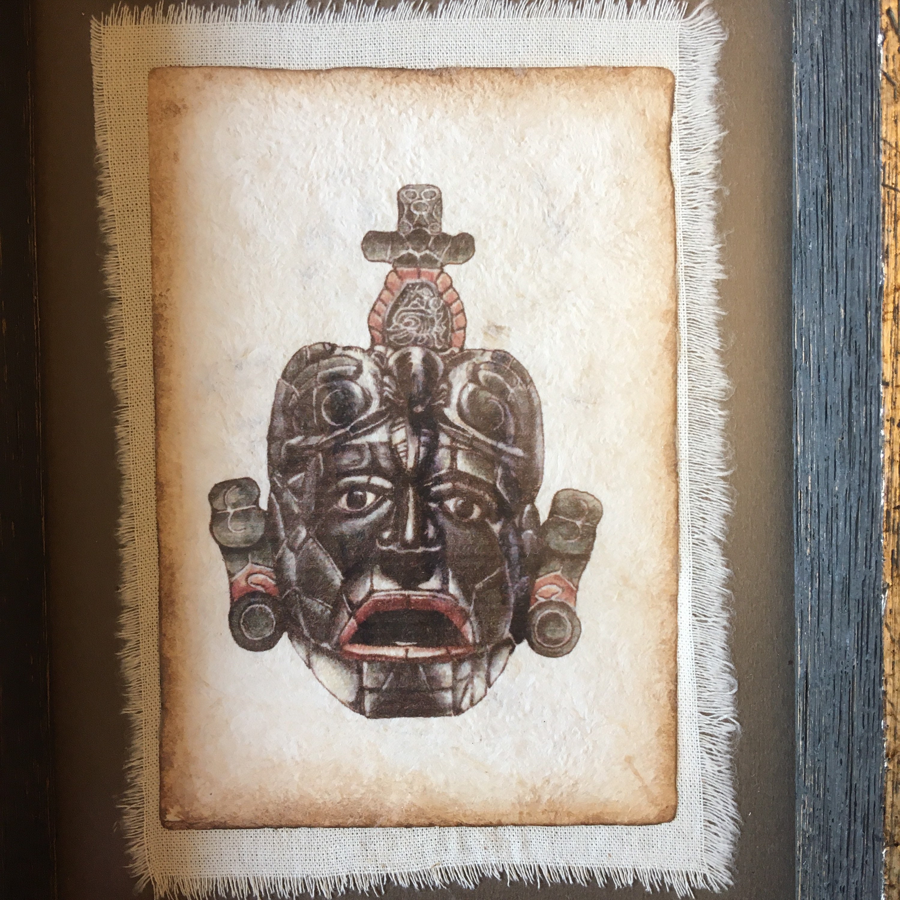 Framed Print of Mayan Funeral Mask From Tikal - Etsy