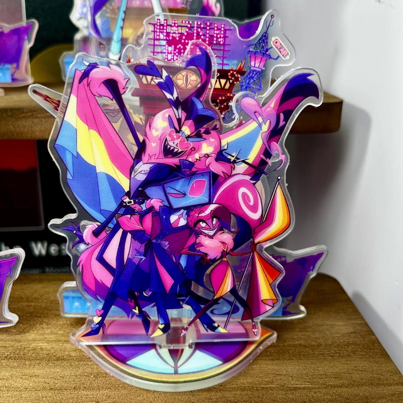 Hazbin Hotel Acrylic Standee: Alastor TV Demon Fanart Radio Demon Desk ...