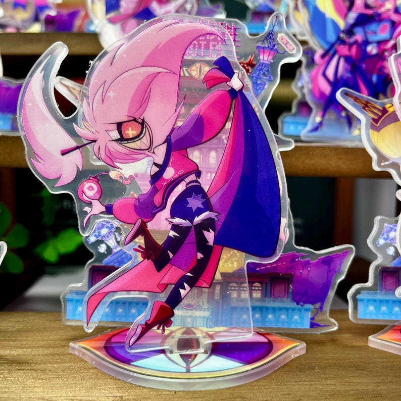 Hazbin Hotel Acrylic Standee: Alastor TV Demon Fanart Radio Demon Desk ...