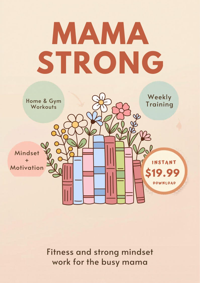 Mama Strong Fitness E-book | Home & Gym Workouts for Moms | Printable ...