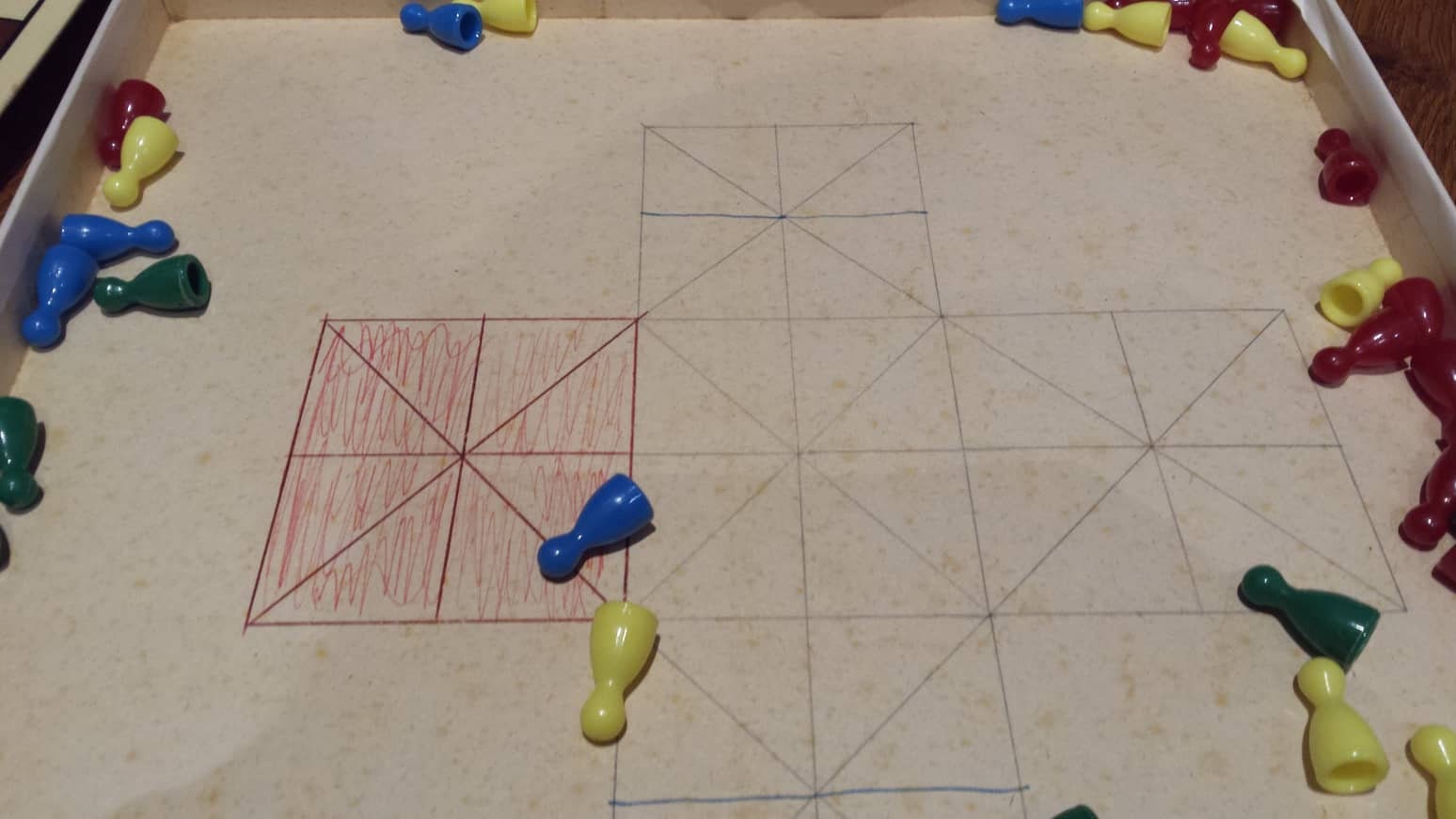 Old HALMA Table Board Game for Children and Adults,family Game,made in ...