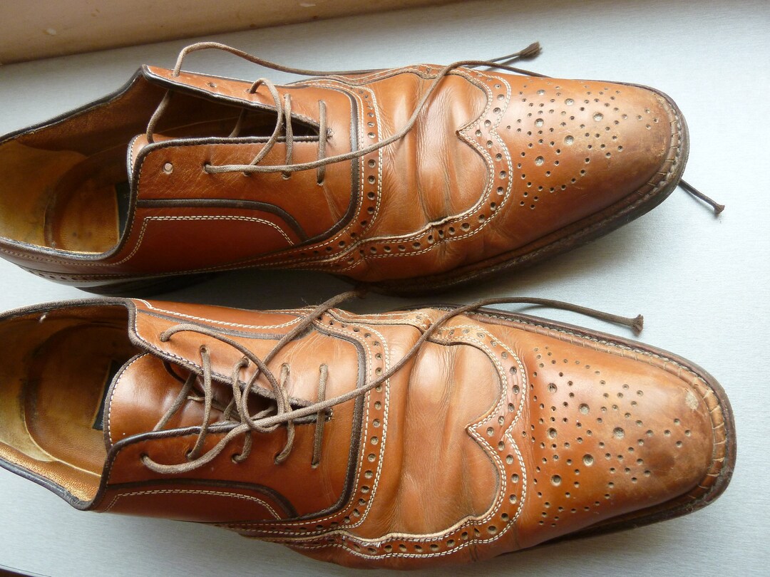 A .testoni Derby Wingtip Brogue ITALIAN LUXURY Men's Brown Leather Lace ...