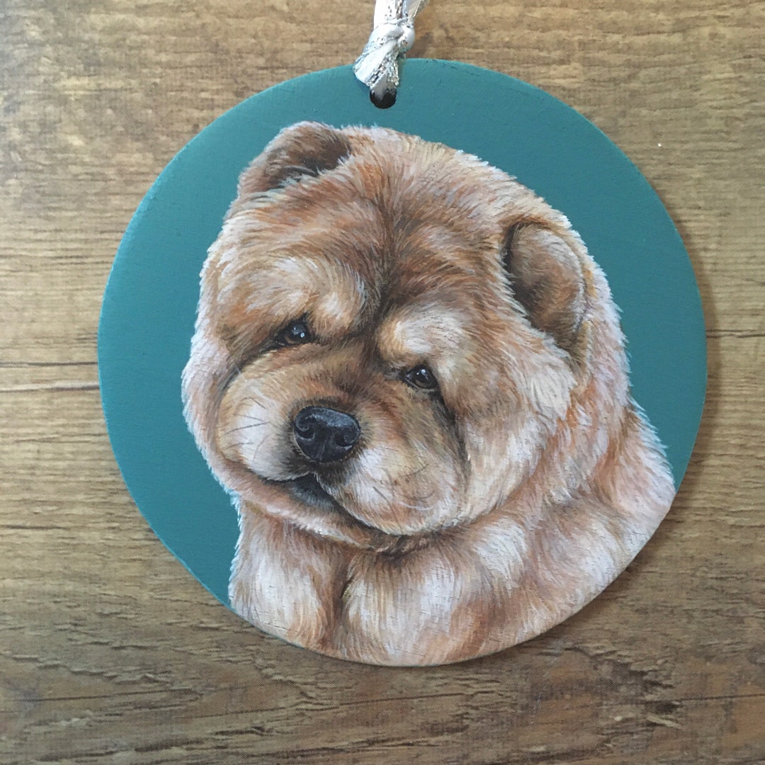 Chow Chow Ornament Dog Painting Dog Lover Gift Chow Chow Painting Dog ...