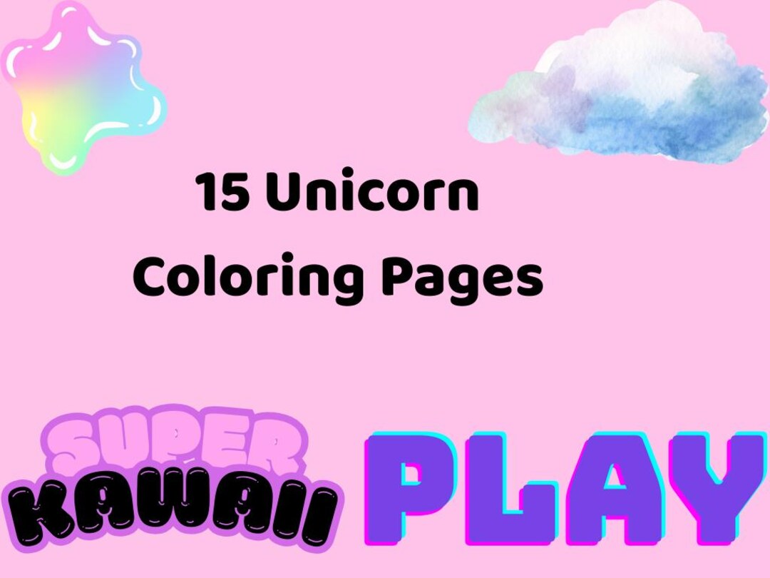 15 Unicorn Coloring Pages for Kids – Printable PDF Activity Book - Etsy ...