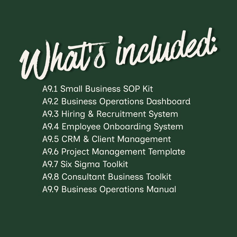 Small Business Templates Bundle | Operations System | Excel + Word ...