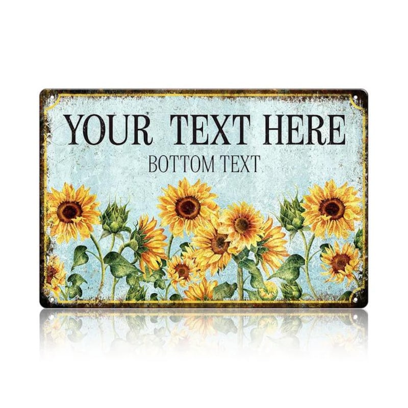 Custom Sunflower Name Sign - Etsy