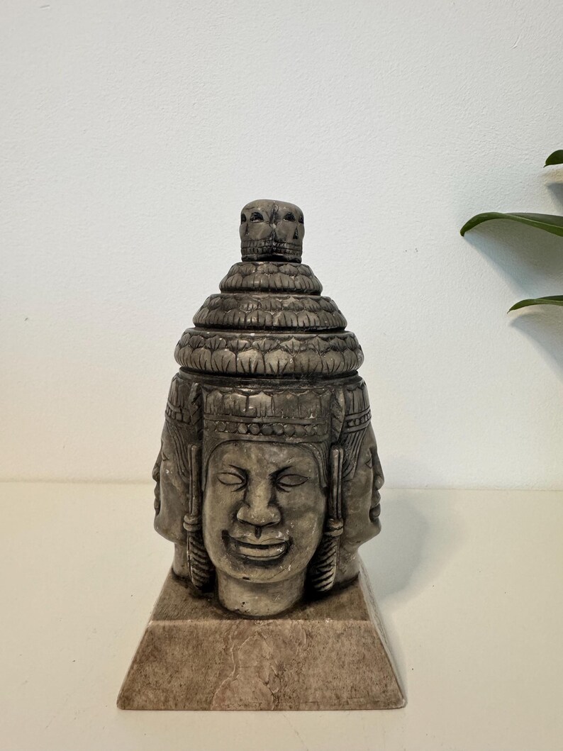 Four Face Buddha Statue – Khmer Angkor Style – Asian Temple Sculpture ...