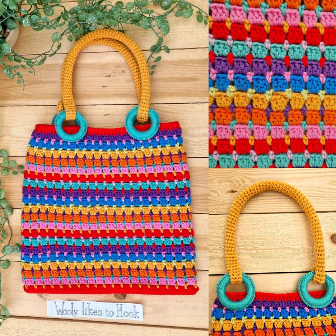 Crochet Digital PATTERN of the Wooly Blocky Bag, Written in American ...