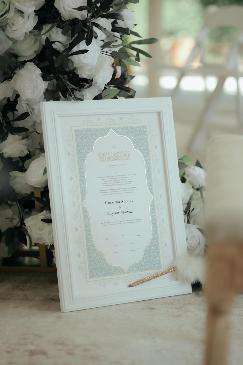Personalized Nikah Certificate, Islamic Marriage Certificate, Dreamy ...