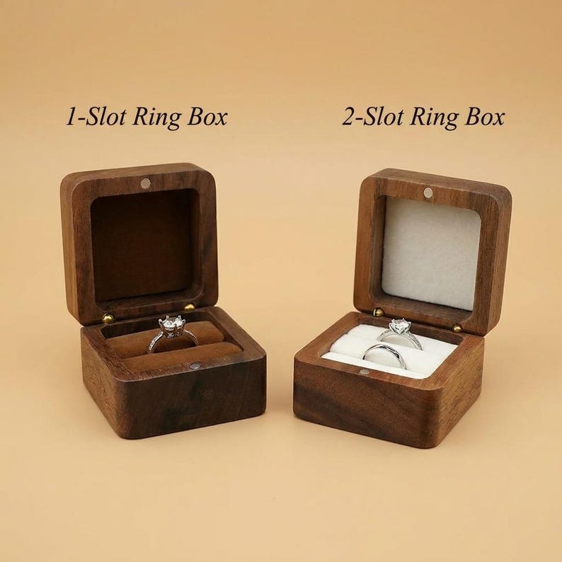 Wood Cat Ring Box, Custom Engagement Proposal Ring Bearer Holder ...
